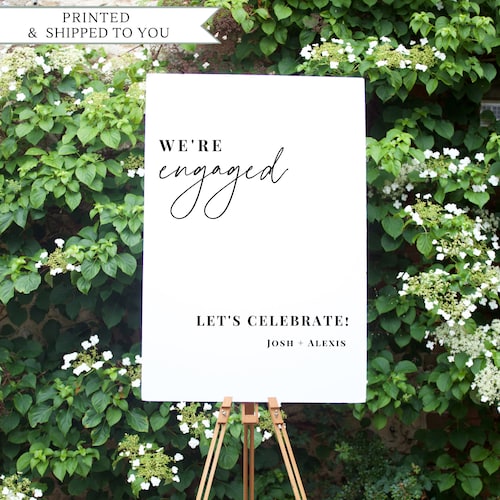 Engagement Party Backdrop We're Engaged Backdrop - Etsy