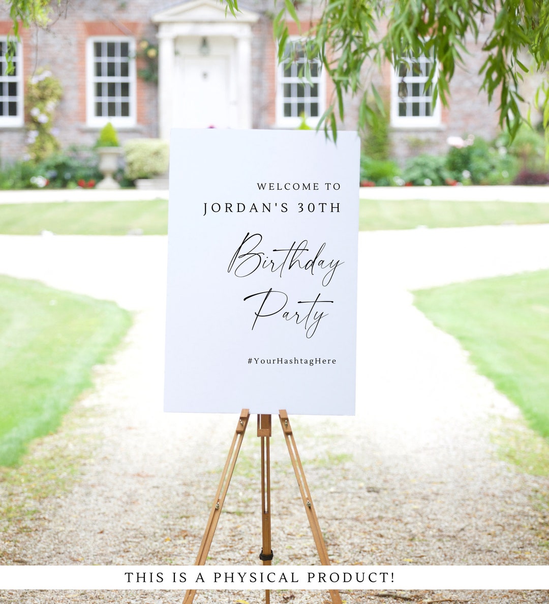 Birthday Party Welcome Sign Custom Birthday Sign Printed Party Sign ...