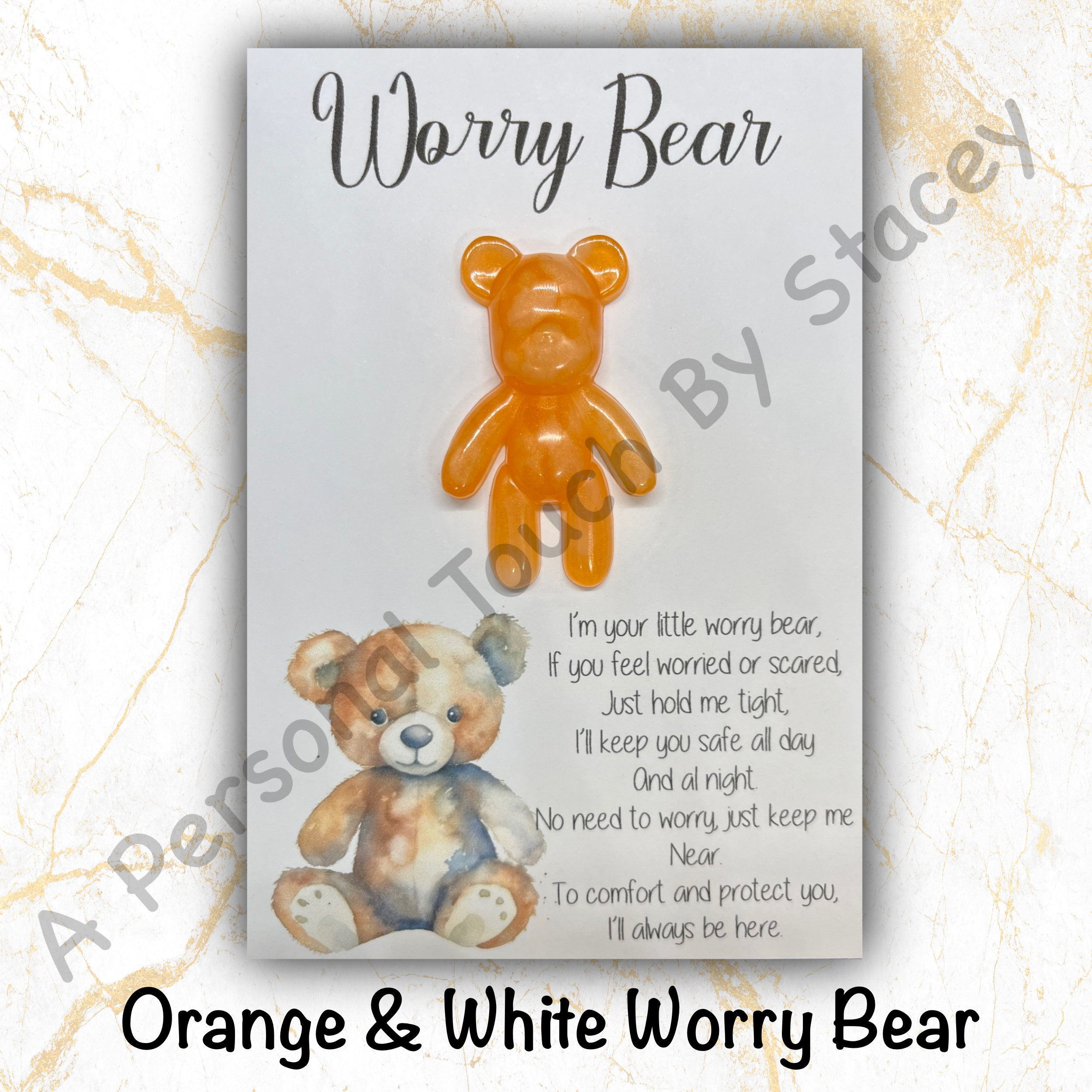 Worry Bear Pocket Hug Bear Anxiety Bear Back to School Bear Grief Bear ...
