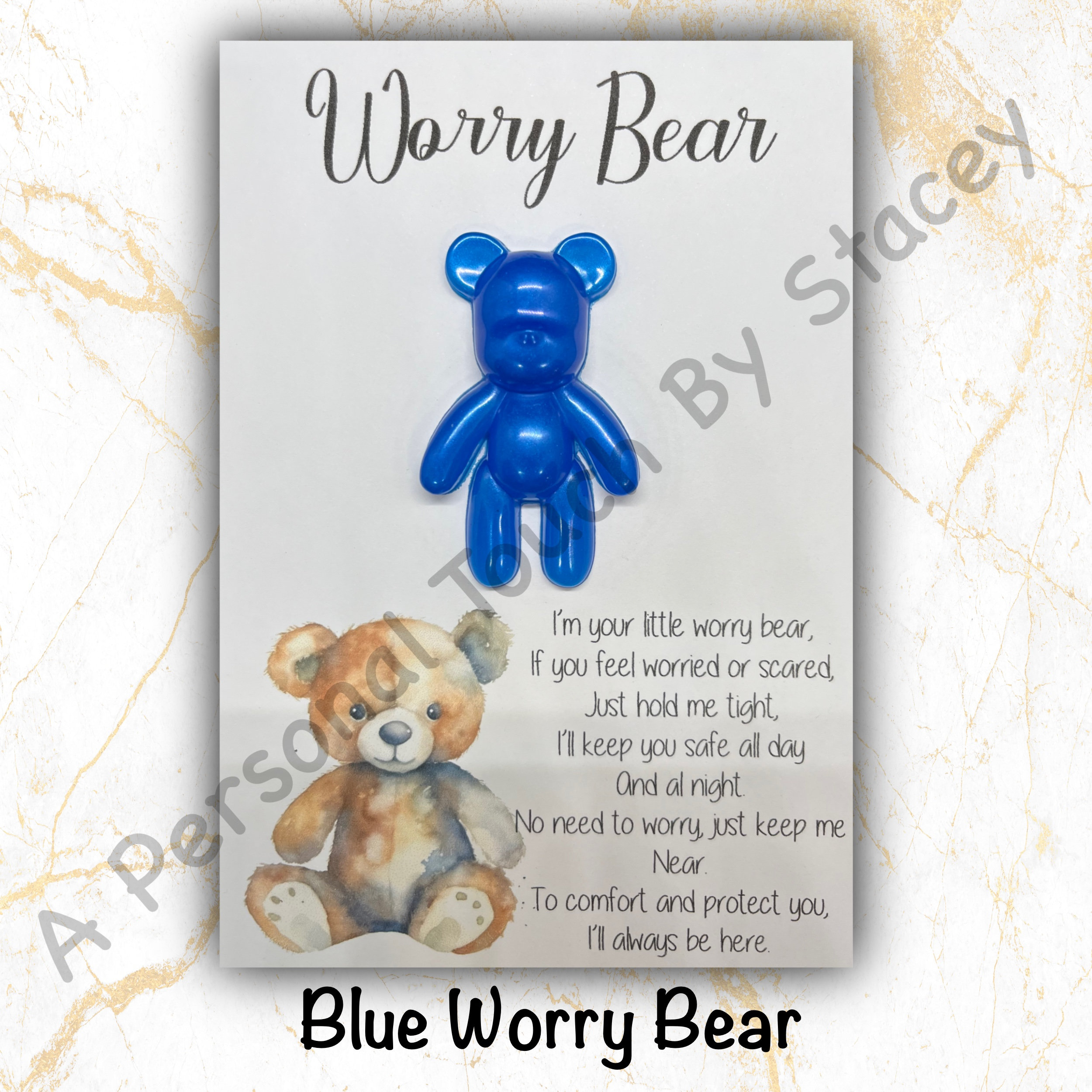 Worry Bear Pocket Hug Bear Anxiety Bear Back to School Bear Grief Bear ...