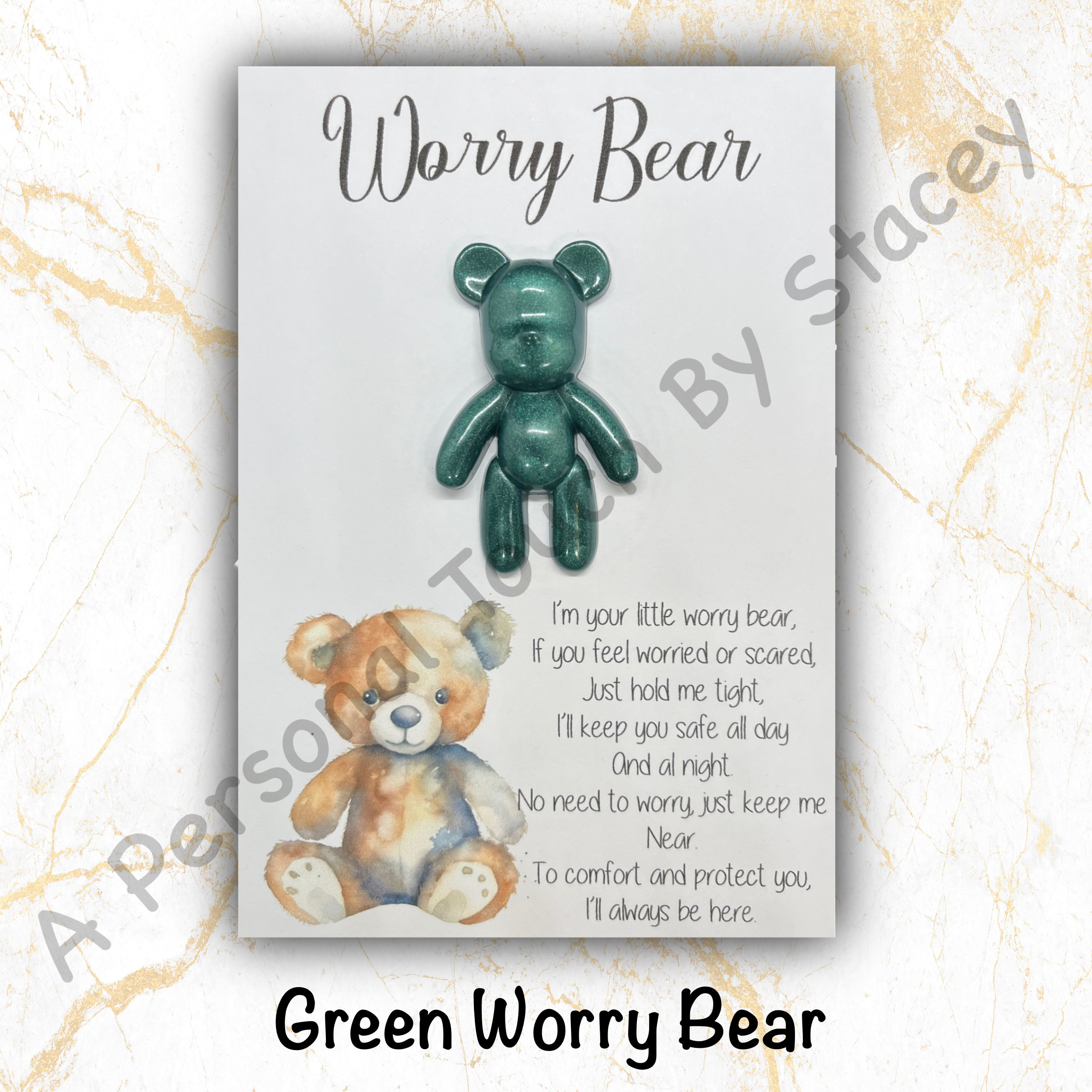 Worry Bear Pocket Hug Bear Anxiety Bear Back to School Bear Grief Bear ...