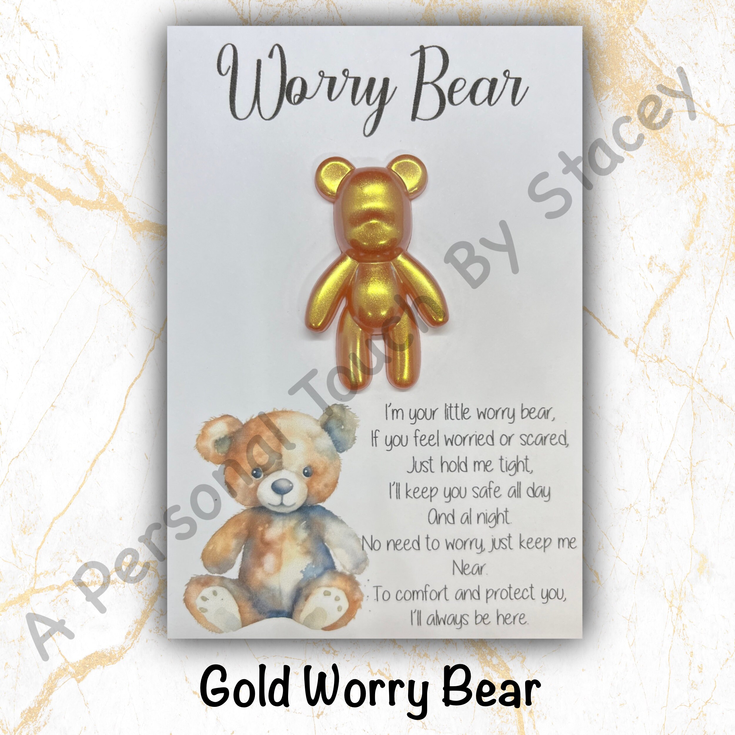 Worry Bear Pocket Hug Bear Anxiety Bear Back to School Bear Grief Bear ...