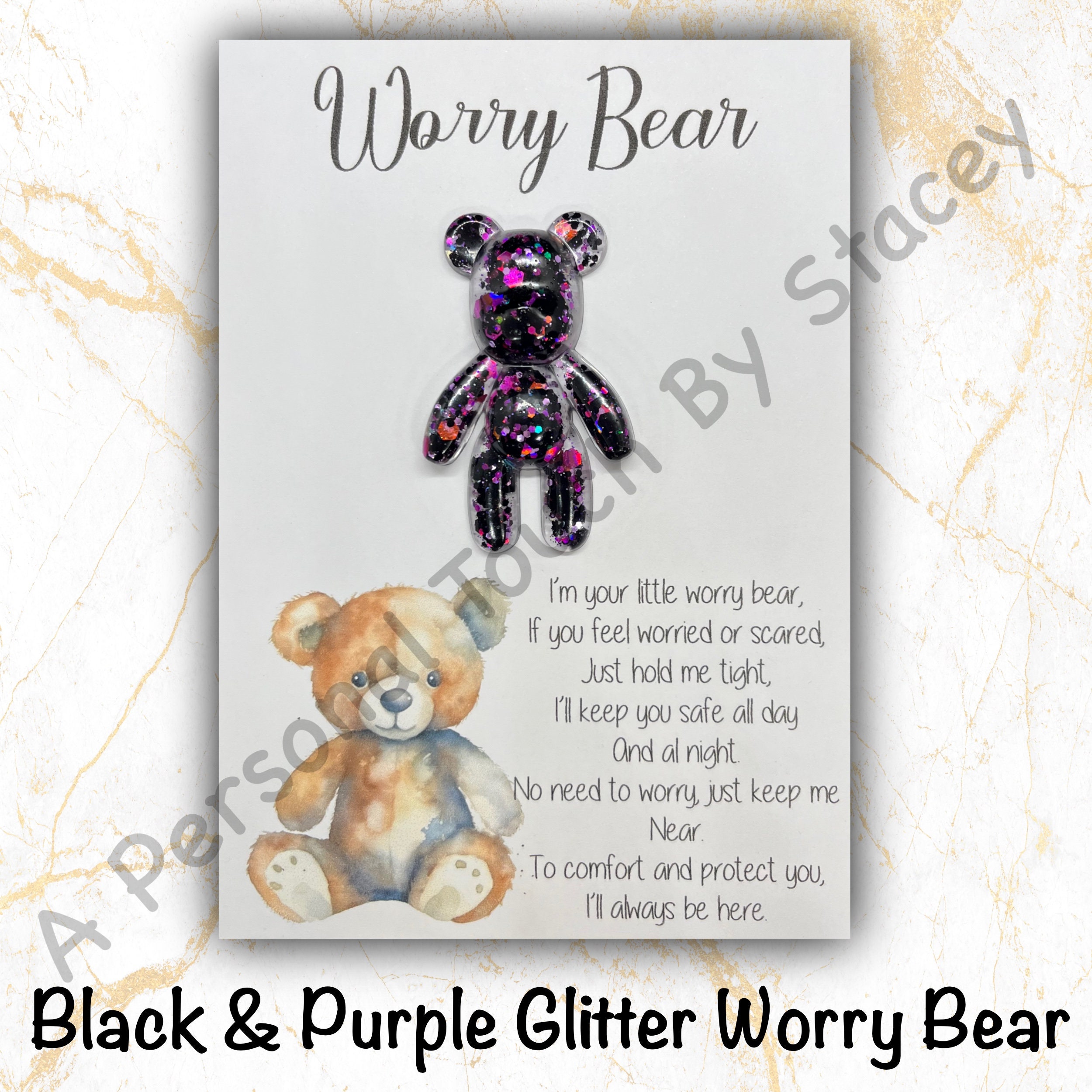 Worry Bear Pocket Hug Bear Anxiety Bear Back to School Bear Grief Bear ...