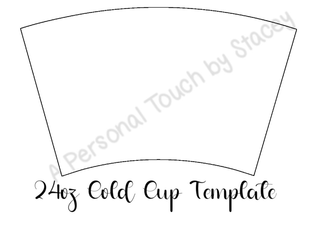 SVG for Cold Cup for 24oz Cold Cups, Digital Cup Template, Cold Cup ...