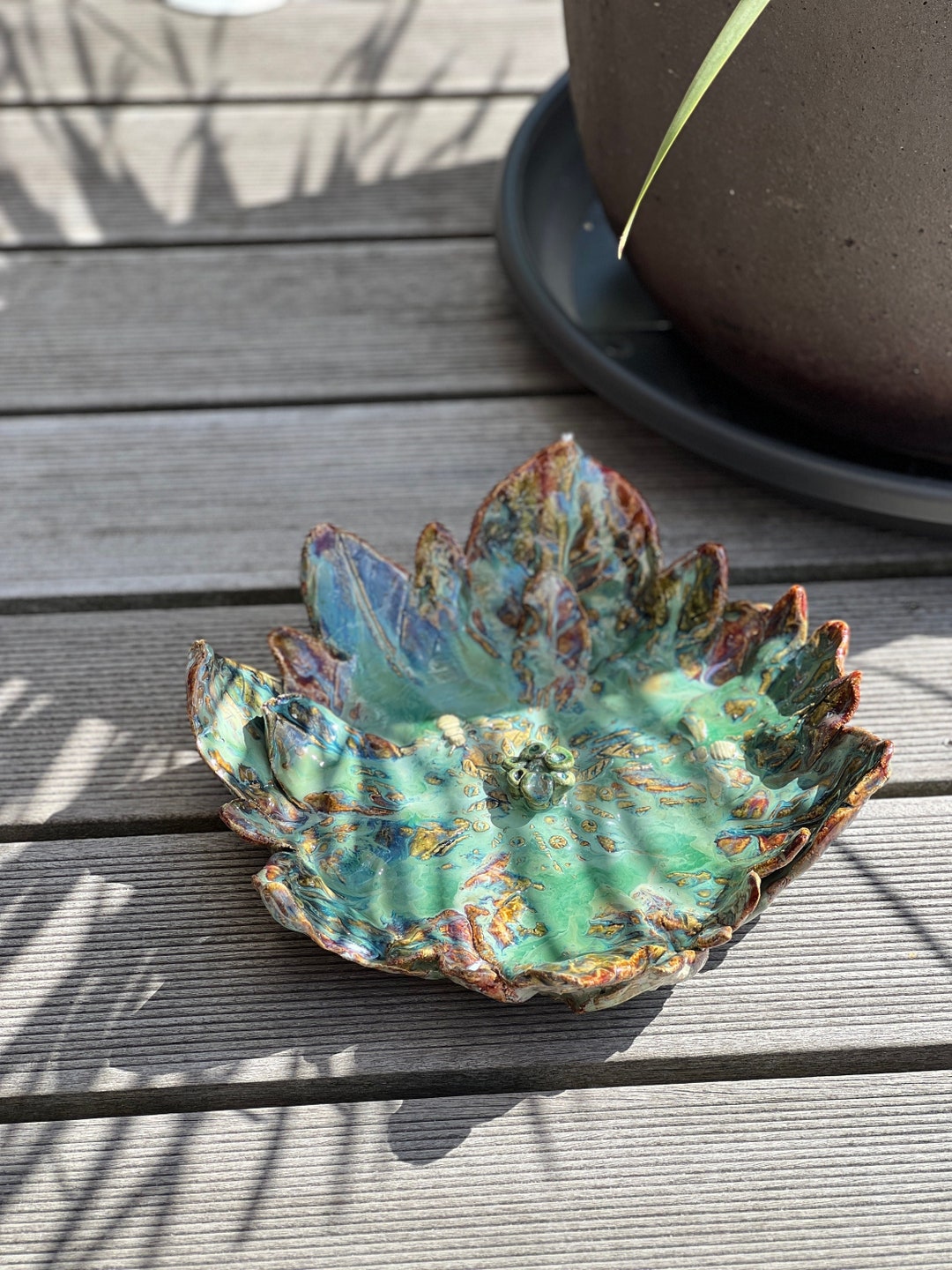 Insect Waterer, Fruit Bowl, Bird Bath Made of Frost-proof Ceramic, 30 ...