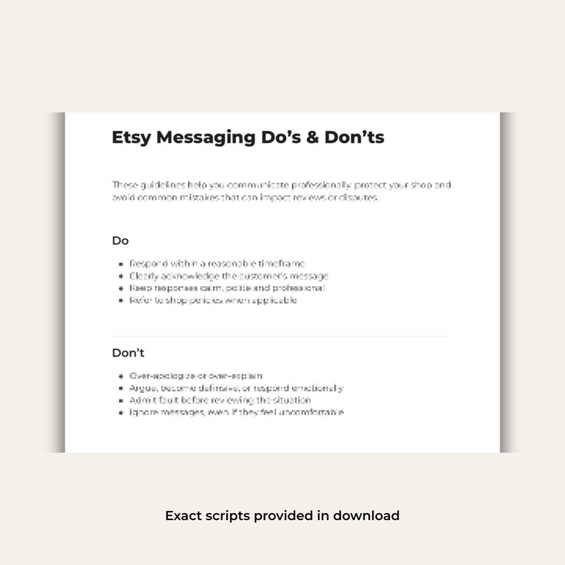 6 Customer Service Message Templates for Etsy Sellers | Refunds ...