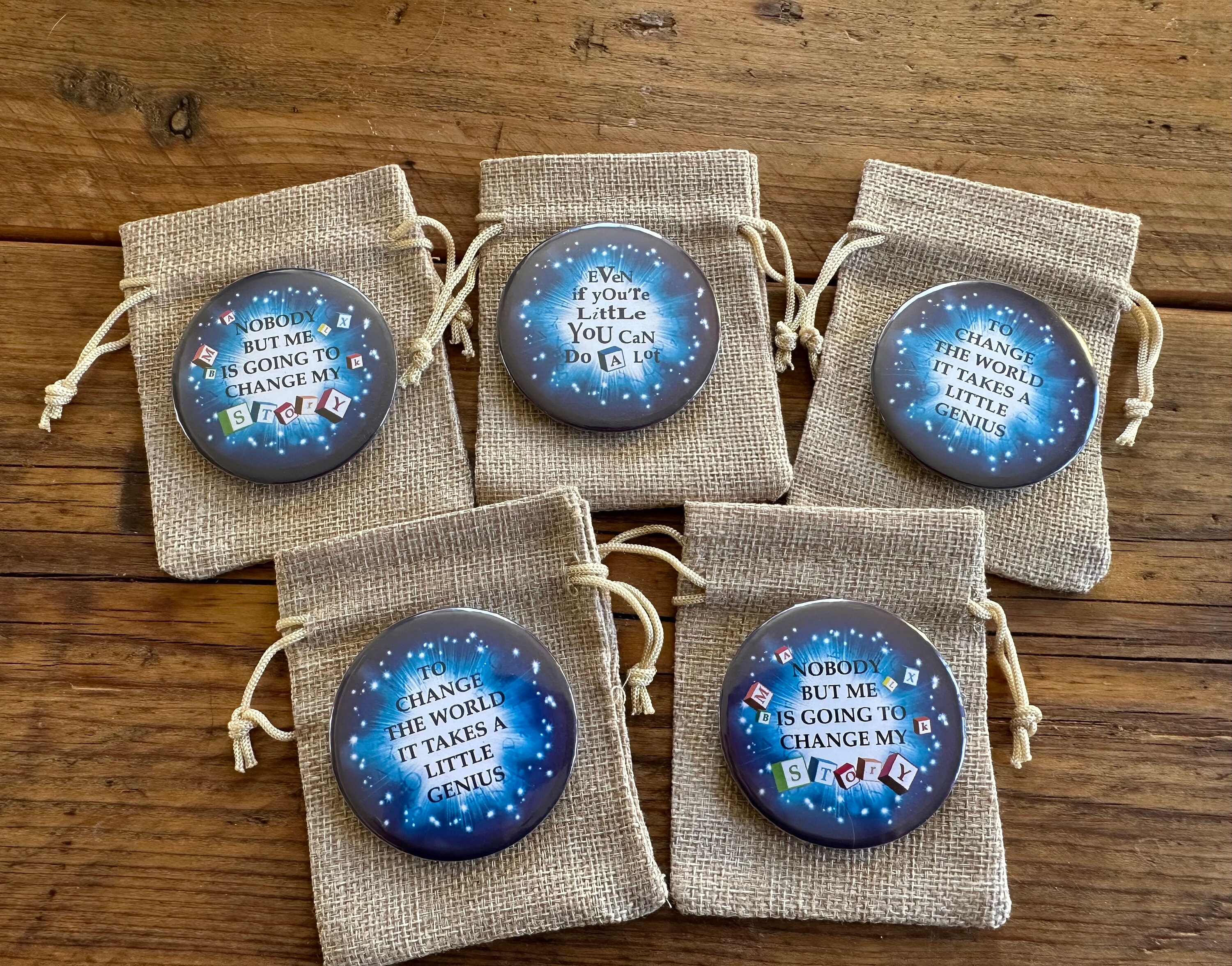 Ten Theatrical Quote Button Badges 58mm Matilda, Mary Poppins, Oliver ...