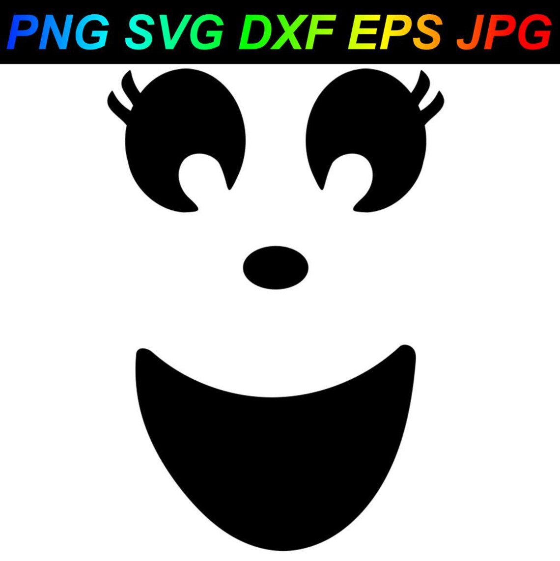 Happy Ghost Face Halloween Fall PNG SVG DXF Eps Jpg - Etsy