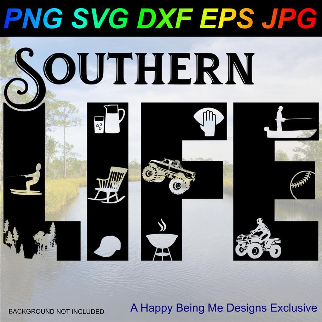 Southern Life Boating Hunting Fishing Baseball Football 4 Wheeling PNG ...