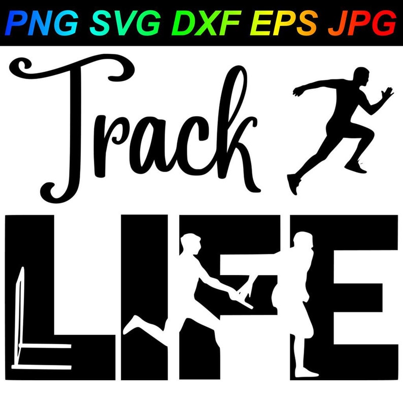 Track Life Running Baton PNG SVG DXF Eps Jpg | Etsy
