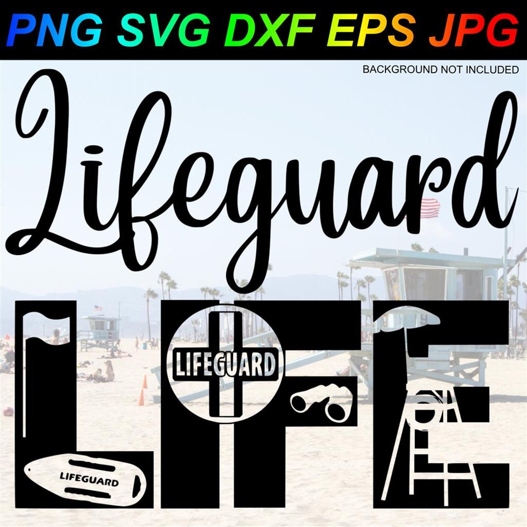 Lifeguard Life Rescue Swimming Life Preserver PNG SVG DXF Eps Jpg ...