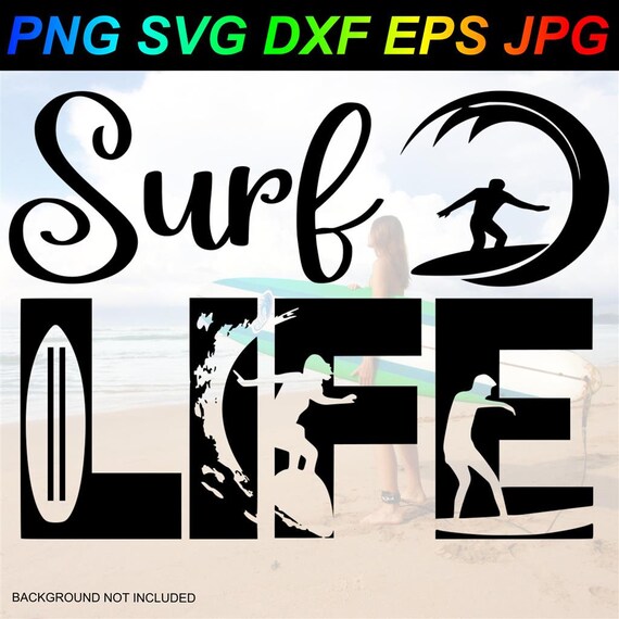 Surf Life Pipeline Hang Ten Gnarly PNG SVG DXF Eps Jpg | Etsy