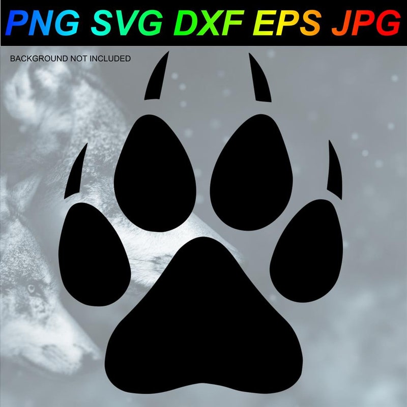 Wolf Paw Print - Etsy