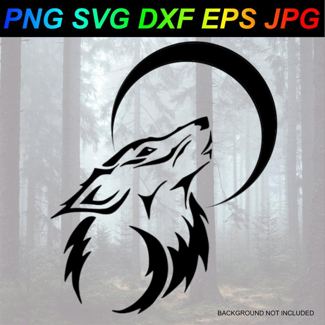 Lobo y Luna Lobo Y Lobos Lunares PNG SVG DXF Eps Jpg - Etsy México