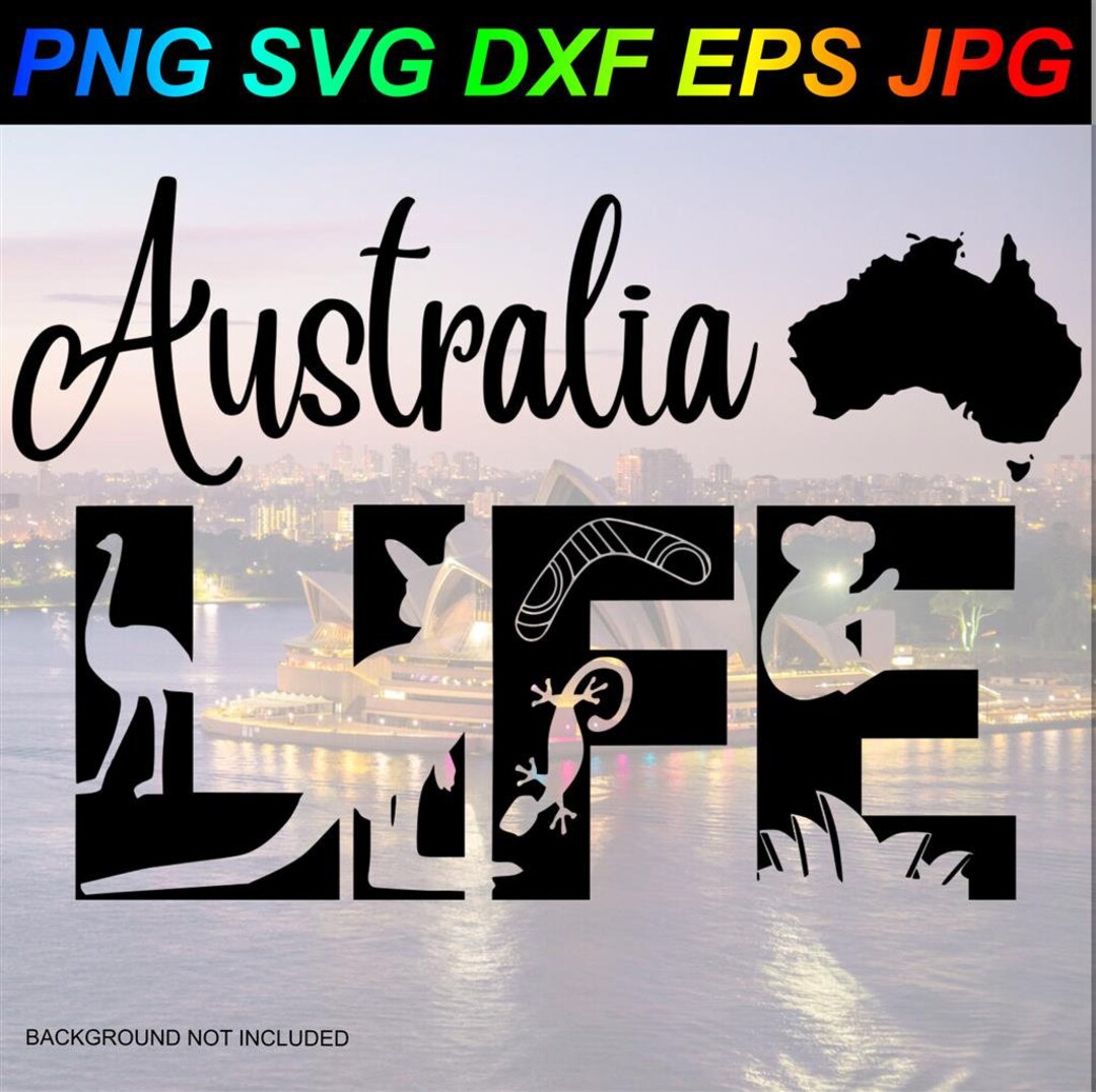 Australia Life Outback Kangaroo Dingo PNG SVG DXF Eps Jpg - Etsy Australia