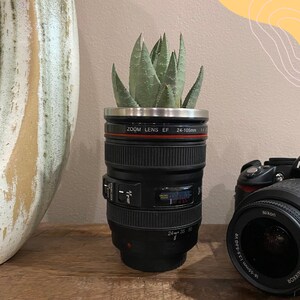 Camera Lens Flower Pot for Photographer - Succulent Planter Photography ...