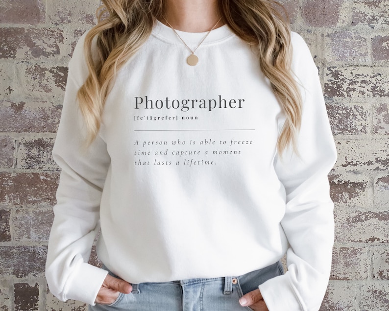 Photographer Cute Dictionary Definition Sweatshirt - Etsy