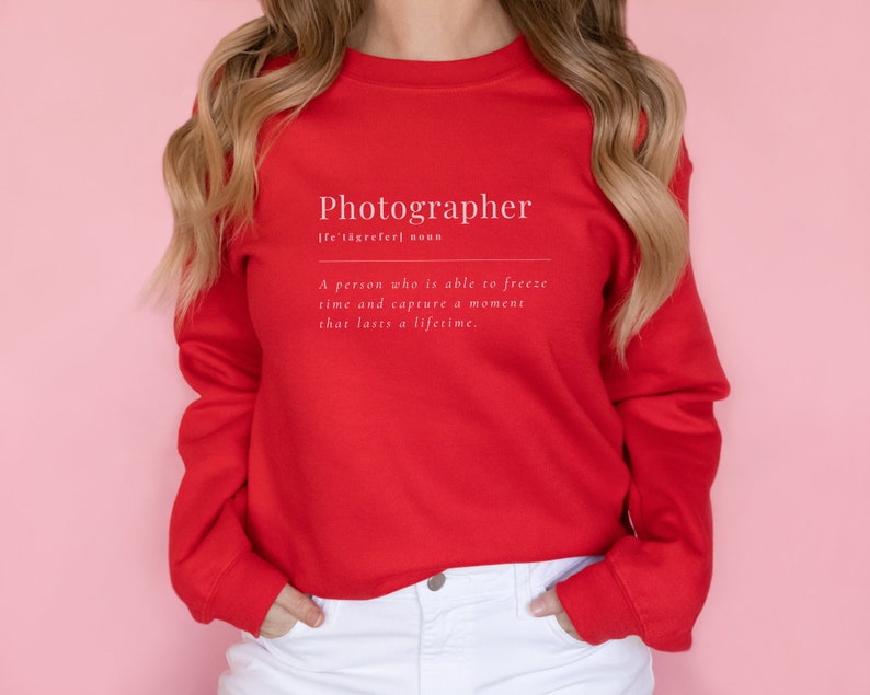 Photographer Cute Dictionary Definition Sweatshirt - Etsy