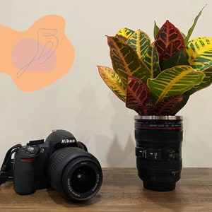 Camera Lens Flower Pot for Photographer - Succulent Planter Photography ...