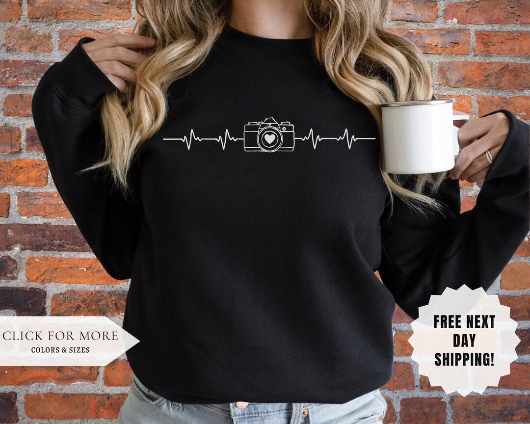Photographer Sweatshirt Heartbeat Camera Photography Gift - Etsy