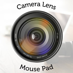 Camera Lens Mouse Pad, Photographer Gift Mousepad, Photography Computer ...