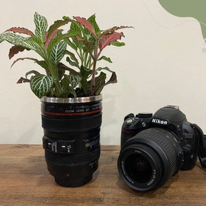Camera Lens Flower Pot for Photographer - Succulent Planter Photography ...