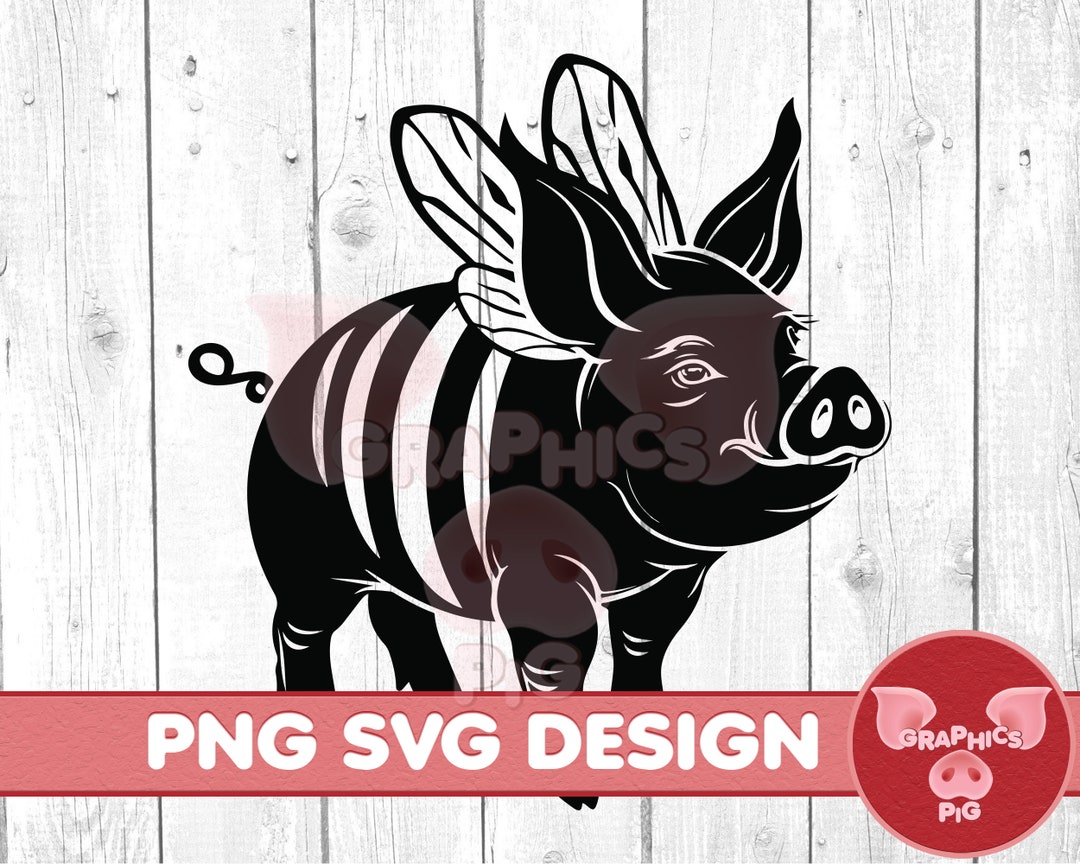 Bumble Pig Bumble Bee Pig Cross Design Svg Png - Etsy