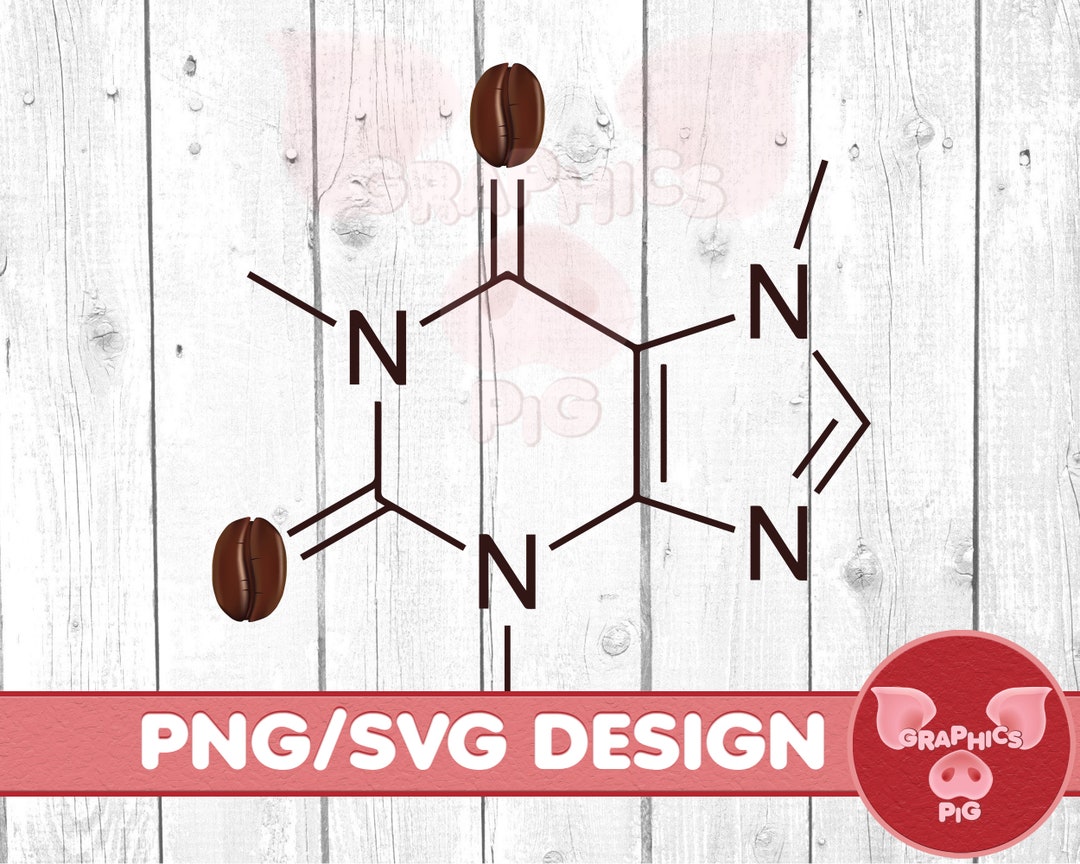 Coffee Chemical Structure SVG and PNG - Etsy