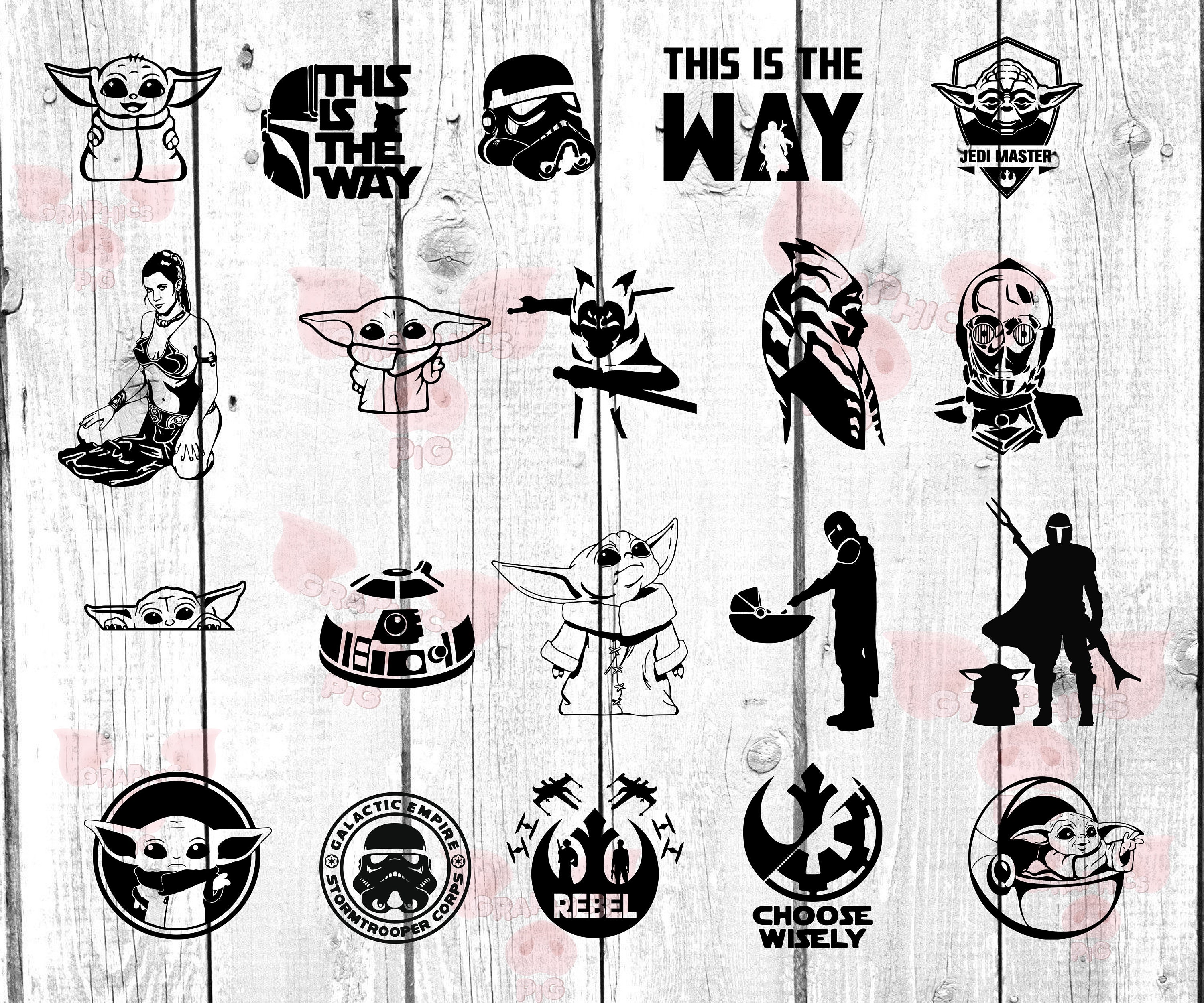 Star Wars SVG Bundle – 40 Designs | PNG, Svg | Digital Download for ...