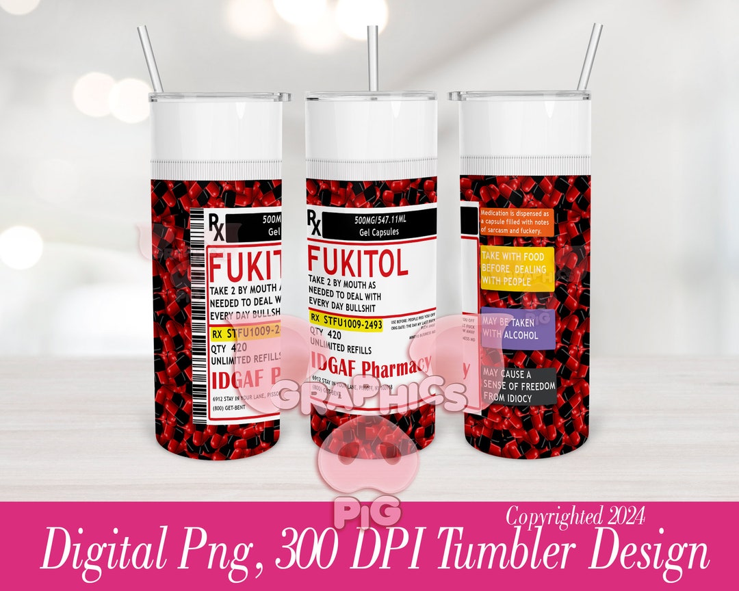 Fukitol Tumbler DIGITAL Png INCLUDES Png With Area for Name Black and ...