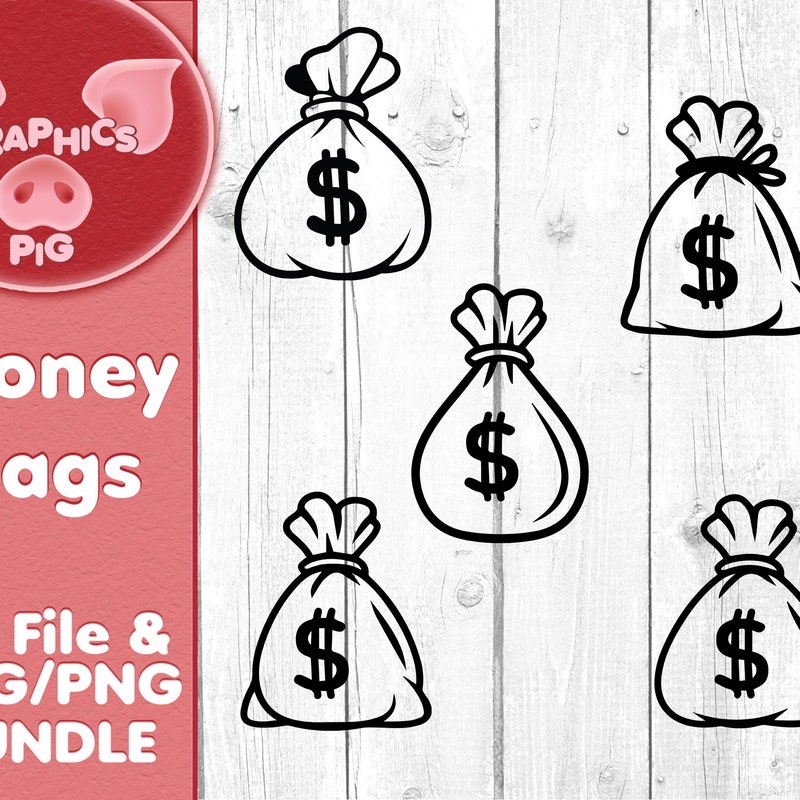Money Bag Svg - Etsy