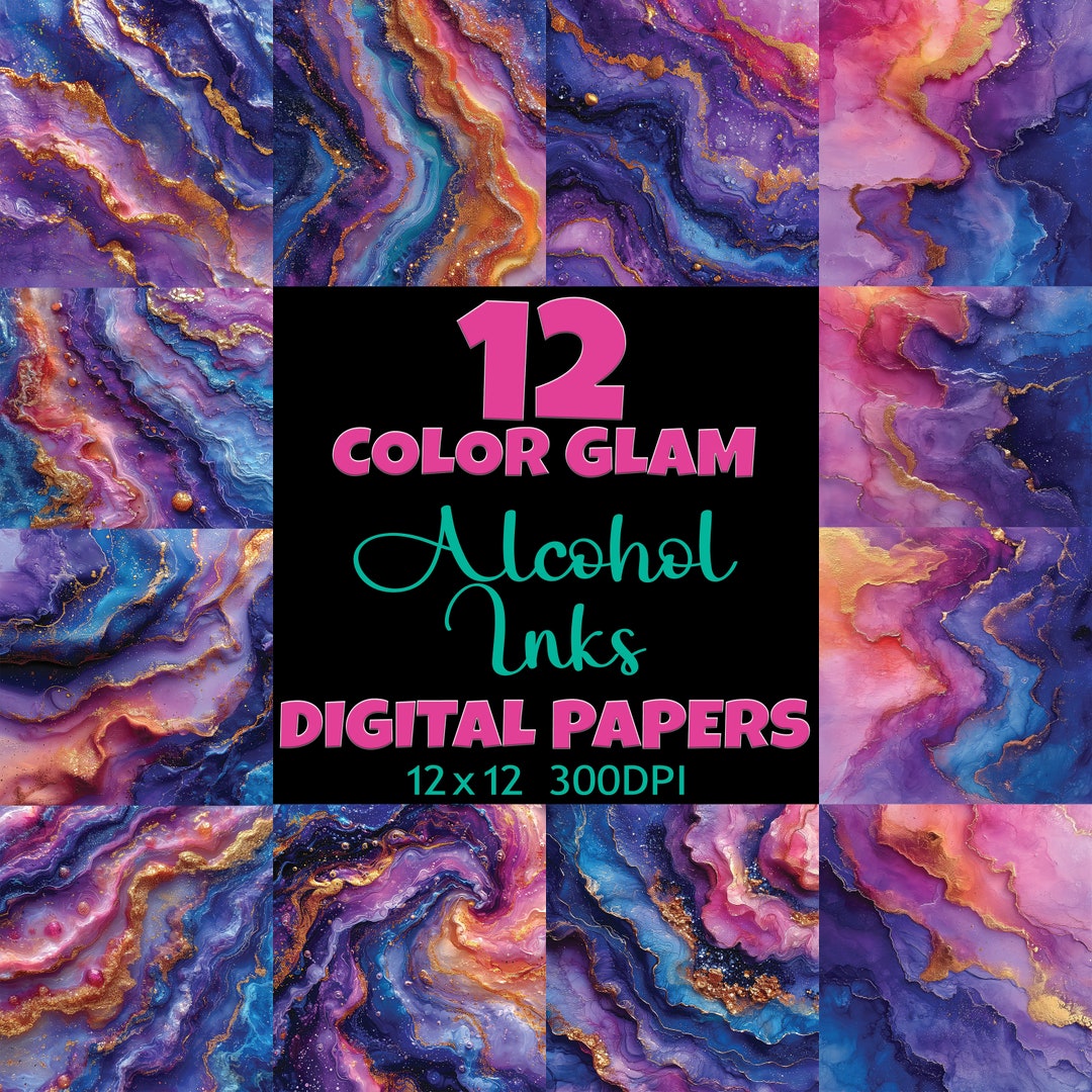 Alcohol Ink Swirl Digital Paper Background - Etsy