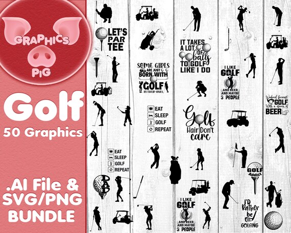 Golf Svg Bundle 50 Golf Graphics Golf Sayings Svg Female - Etsy Canada