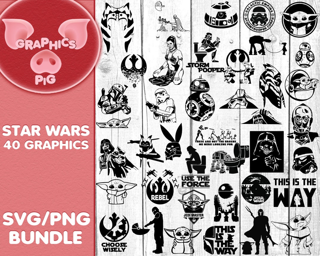 Star Wars SVG Bundle – 40 Designs | PNG, Svg | Digital Download for ...