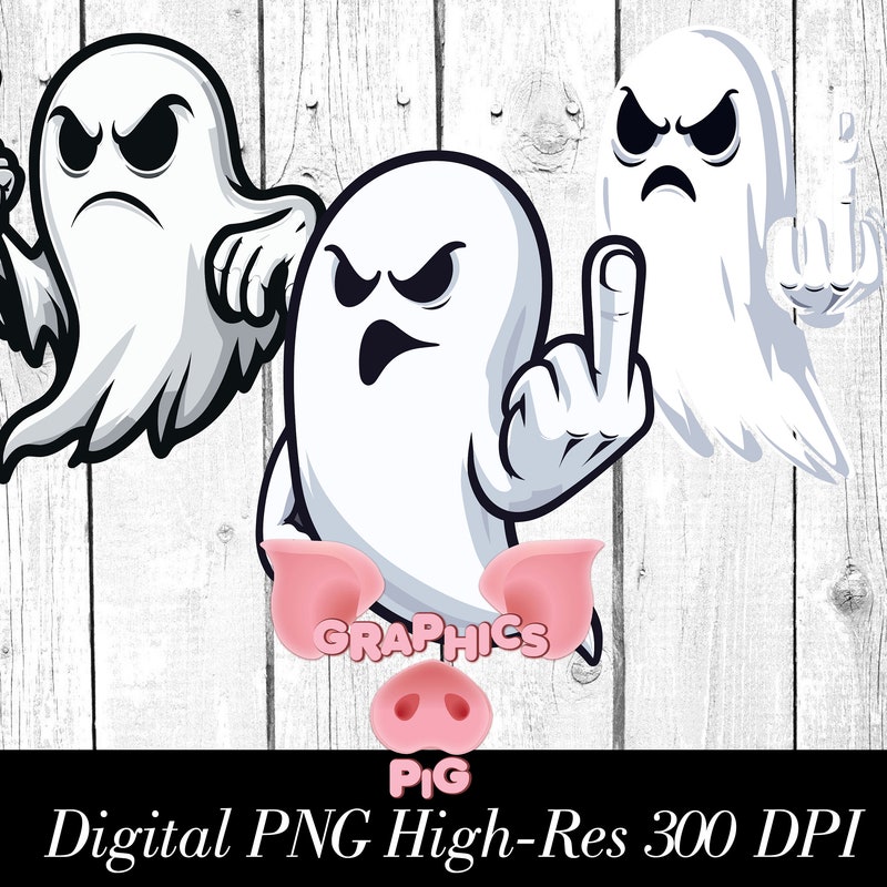 Ghost Flipping off Png - Etsy