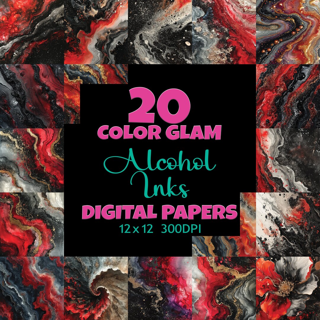 Alcohol Ink Swirl Digital Paper Background - Etsy