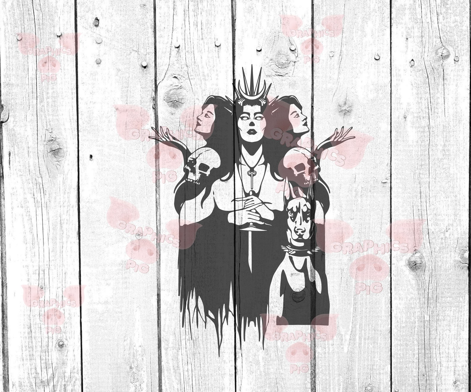 Hecate Graphic,triple Moon Goddess SVG PNG, Witch Svg, Witch Png ...