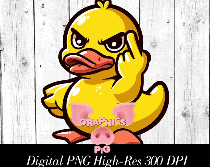Duck You Middle Finger PNG High-res - Etsy