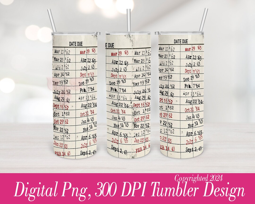 Retro Library Checkout Card Digital PNG - Etsy