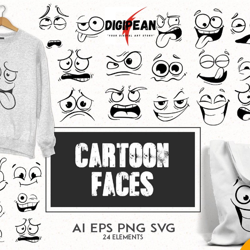 Funny Face Cards - Etsy