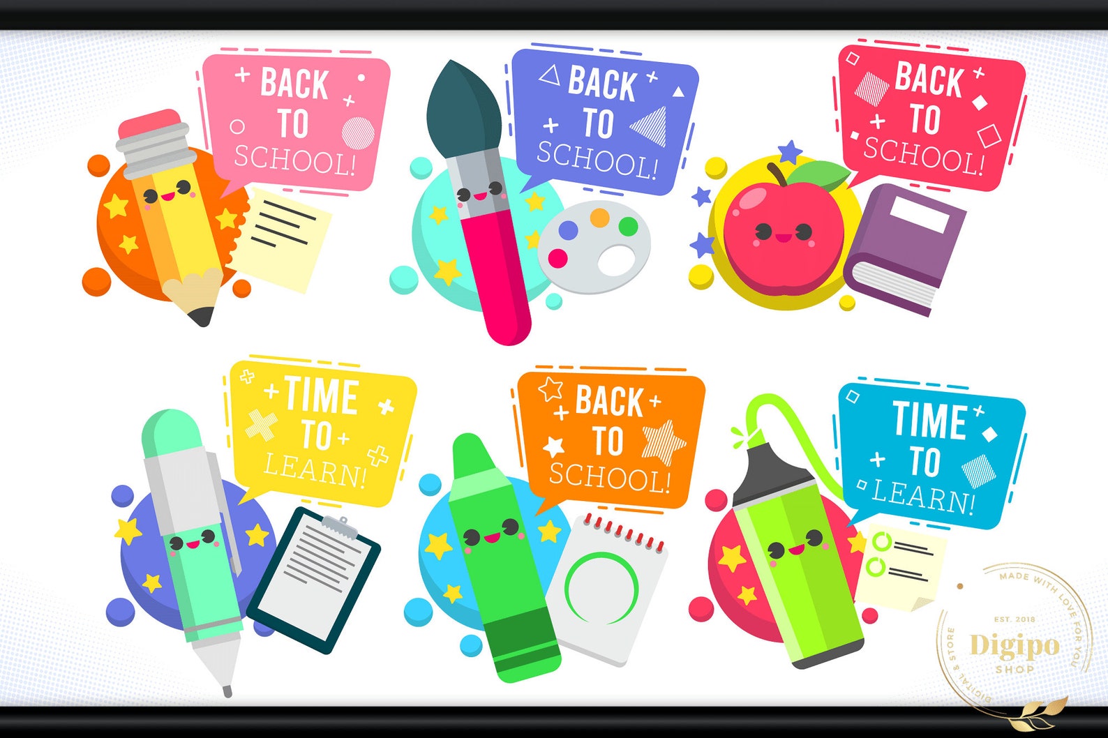 Back to School Label School Labels Badges Sets First Day of - Etsy