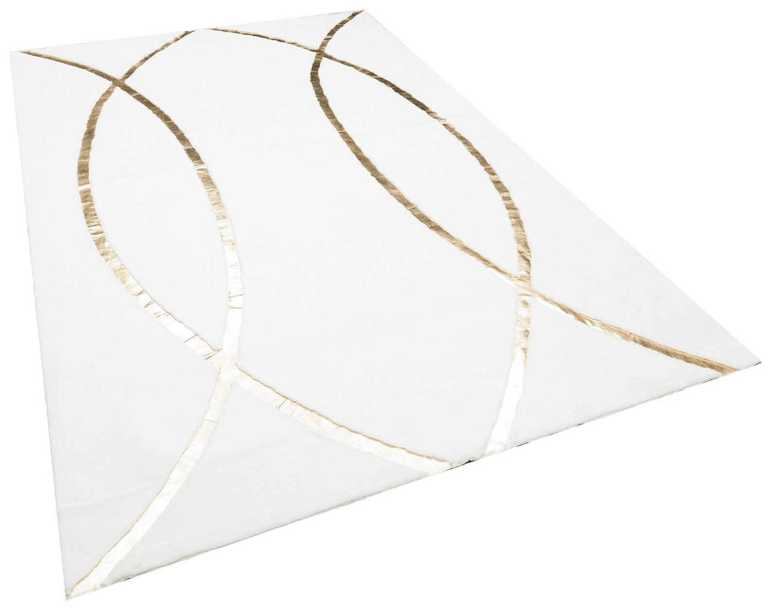 White Gold Plush Area Rug White and Gold Plush Rug White - Etsy