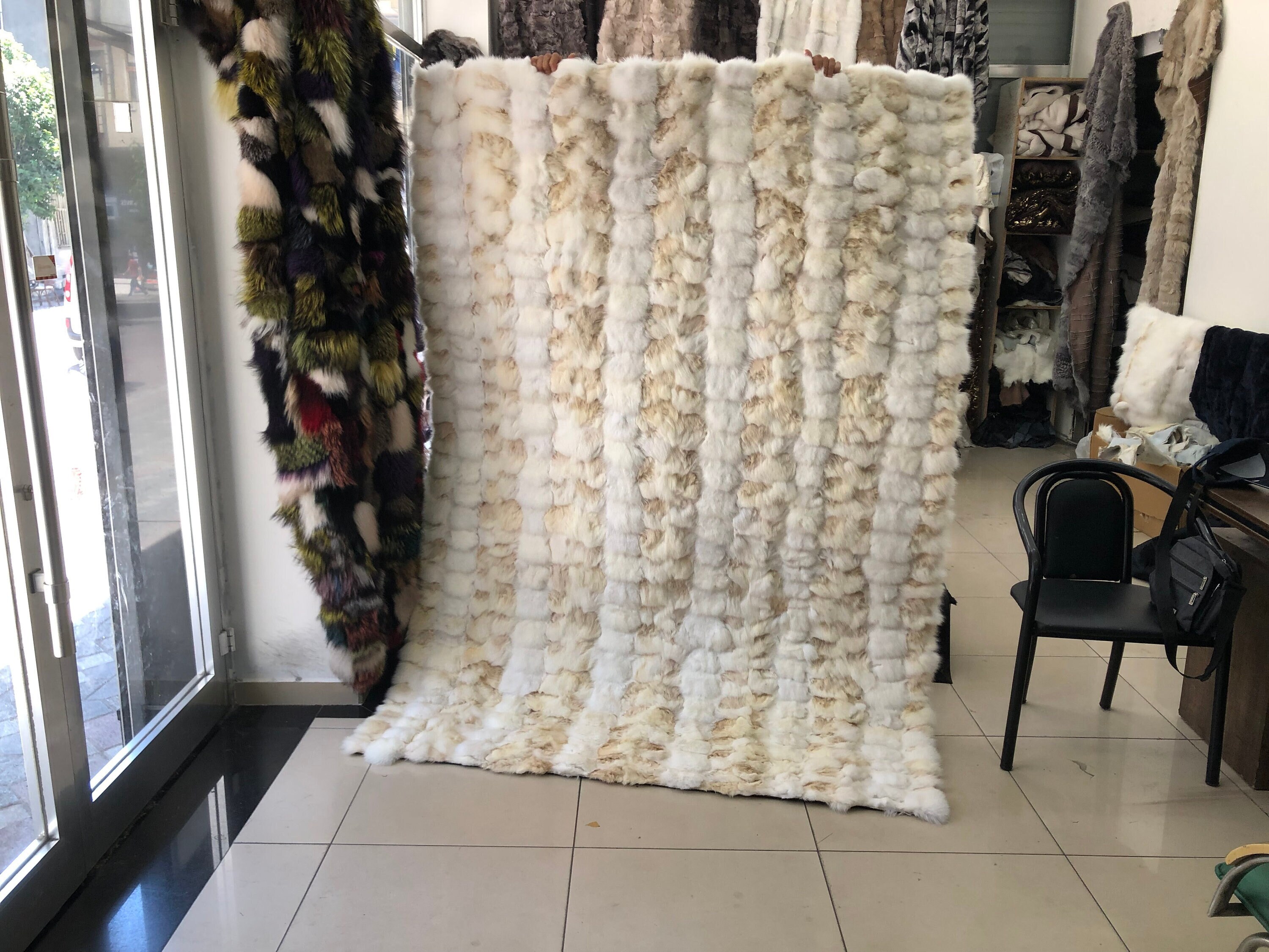 White Fox Fur Wool Soft Rug for Living Room Designer Fluffy - Etsy ...