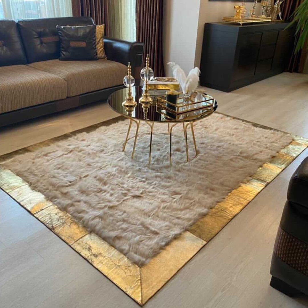 Luxury Fluffy Sheepskin Modern Shag Rugs for Bedroom, Natural Wool ...