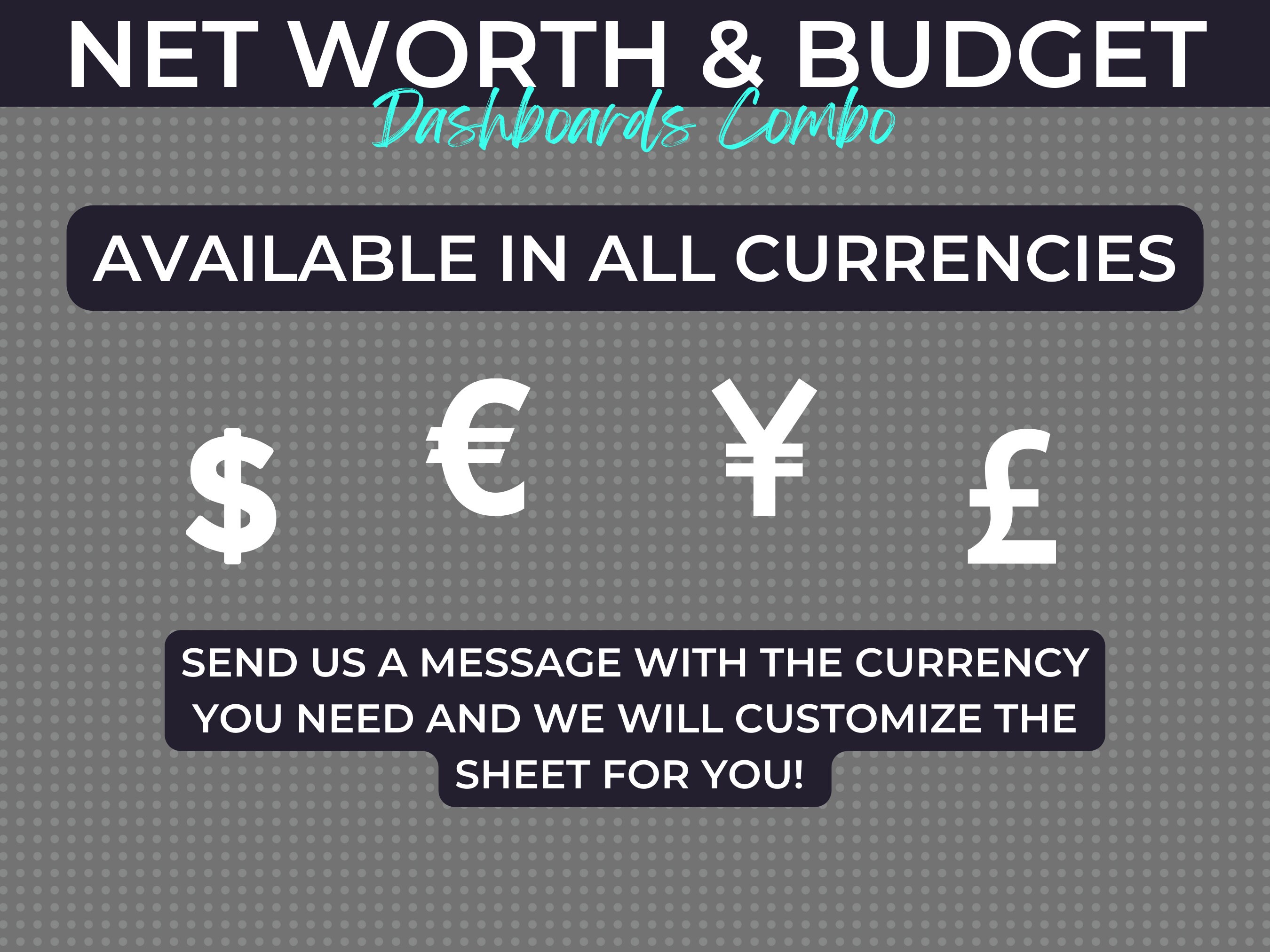 Annual Budget and Net Worth Dashboards Combo - Etsy