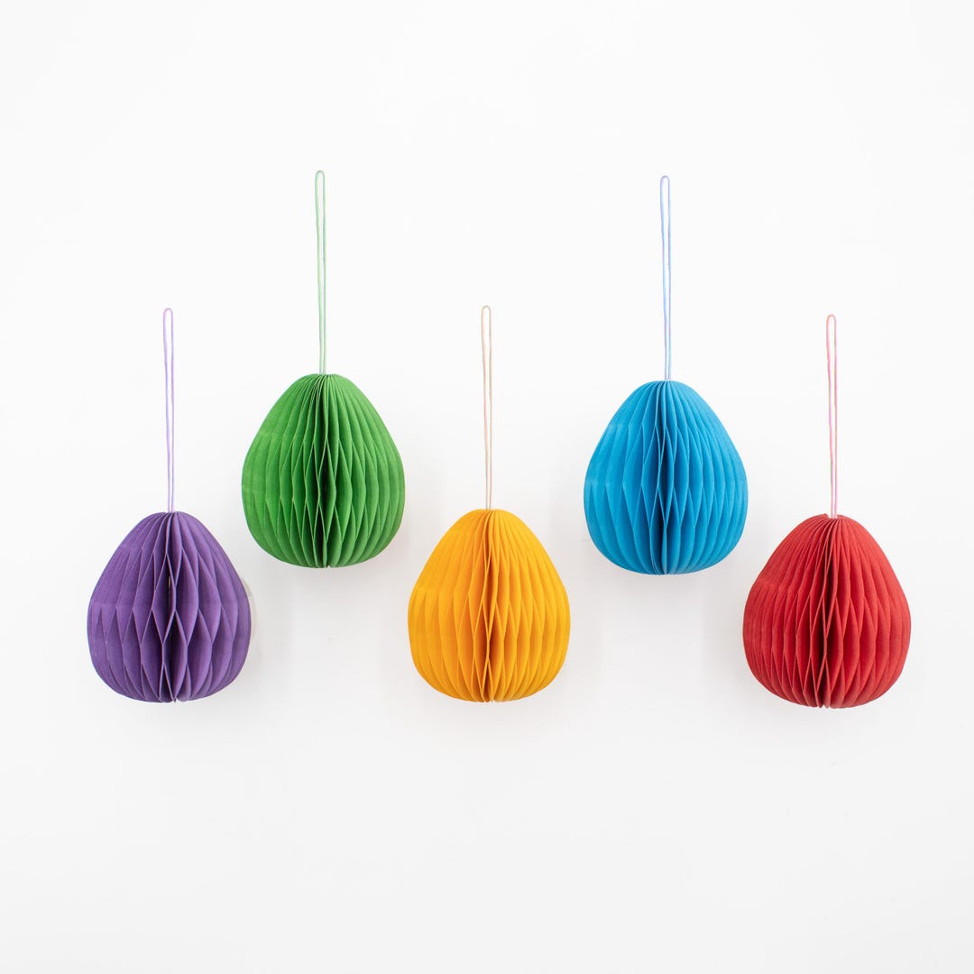 Paper Easter Eggs for Hanging, Sustainable Easter Decoration, Paper ...