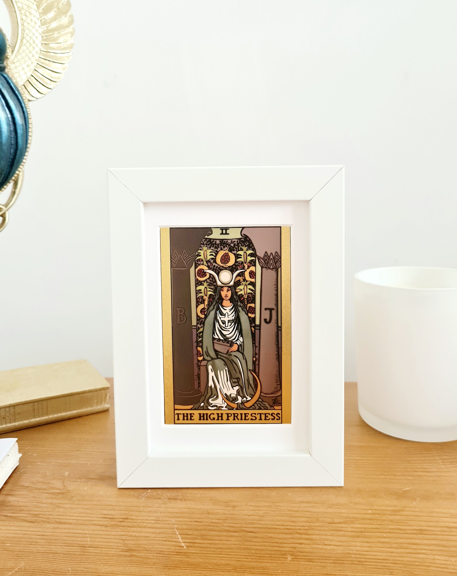 Original Tarot Card in a Frame Tarot Poster Divination Room - Etsy