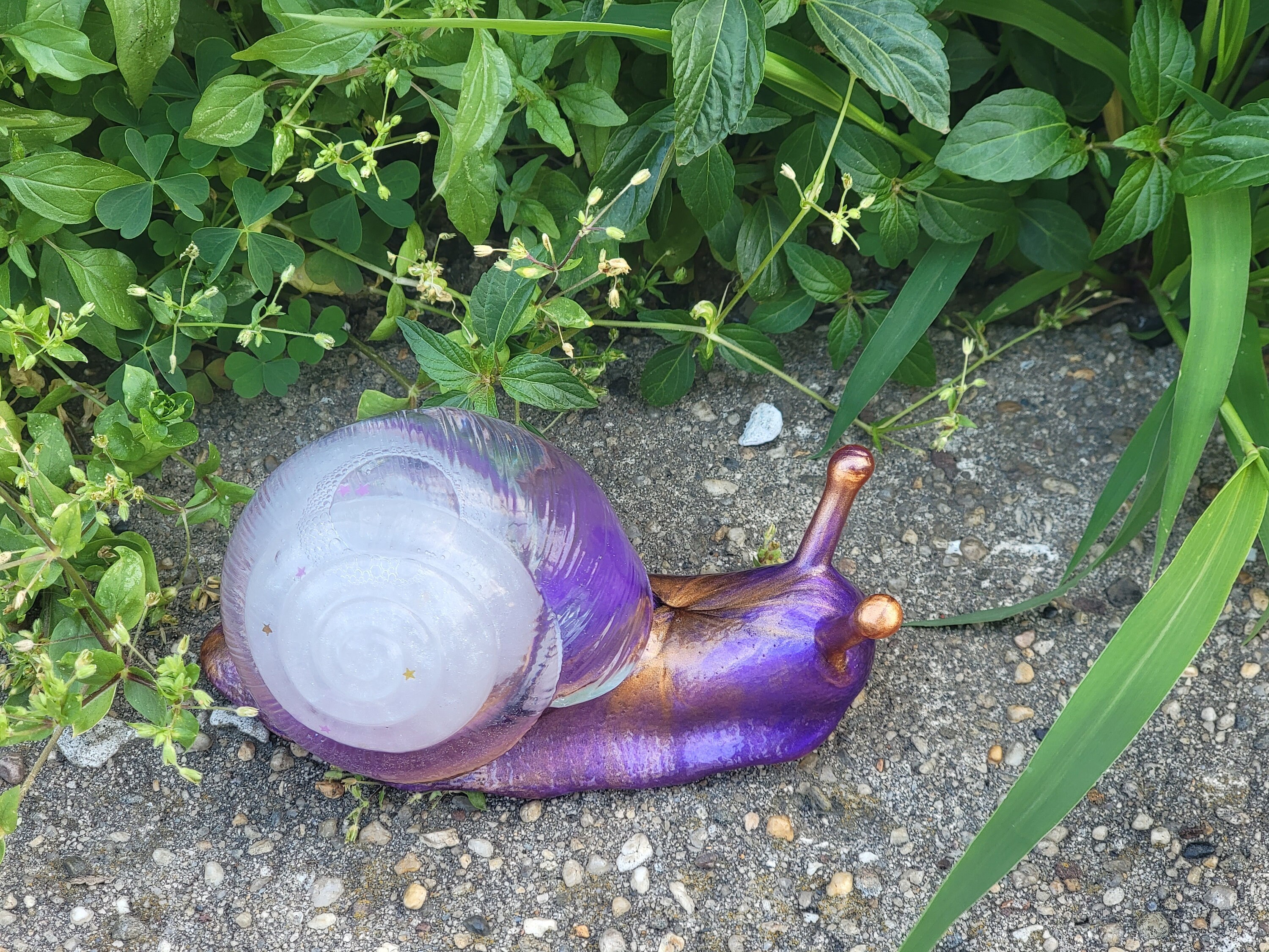 Purple Marble Liquid Shell Resin Snail Shaker - Etsy
