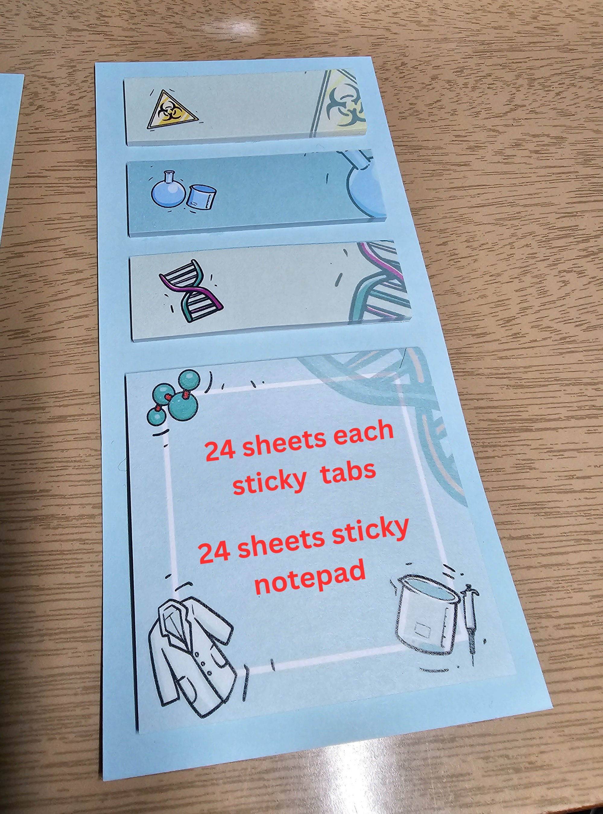 Science Sticky Post-it and Sticky Tabs Set 24 Sheets - Etsy