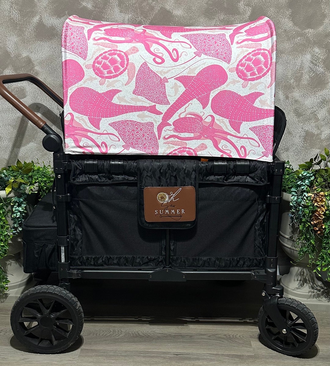 RTS, Discounted, Pink Sea Creatures, Premium UV50 Canopy for Your ...